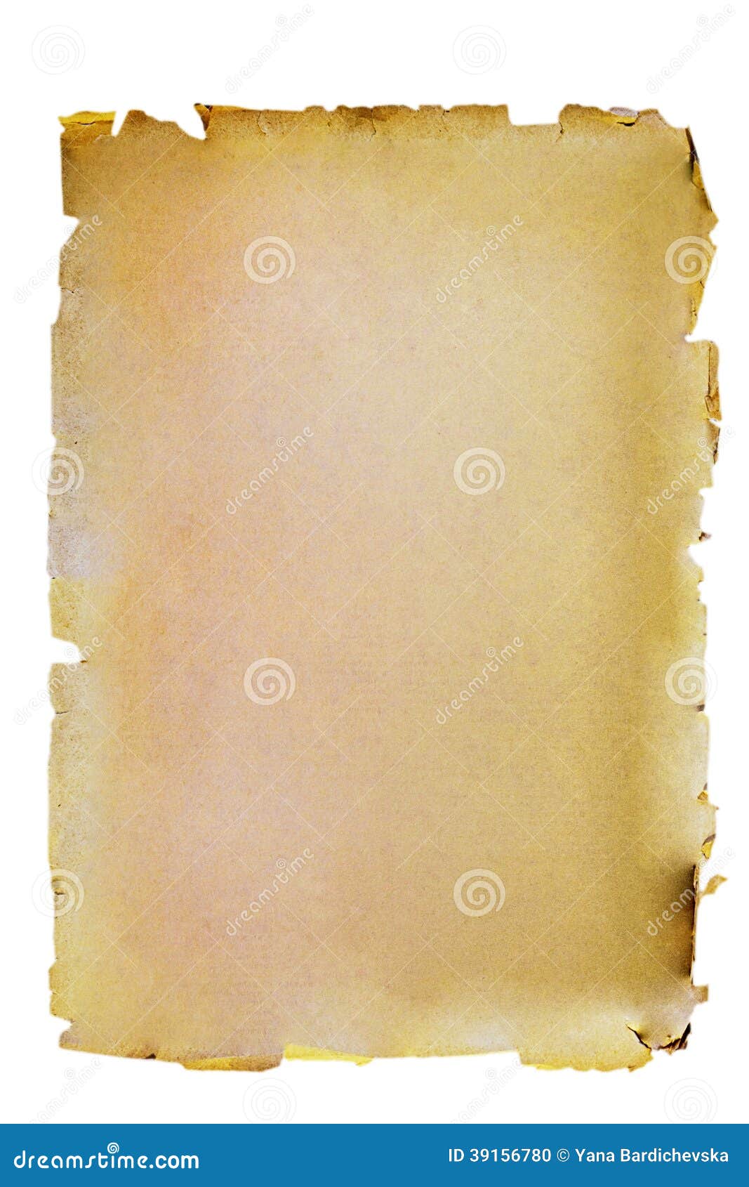 Old Paper Texture Isolated on White Background. Stock Photo - Image of ...