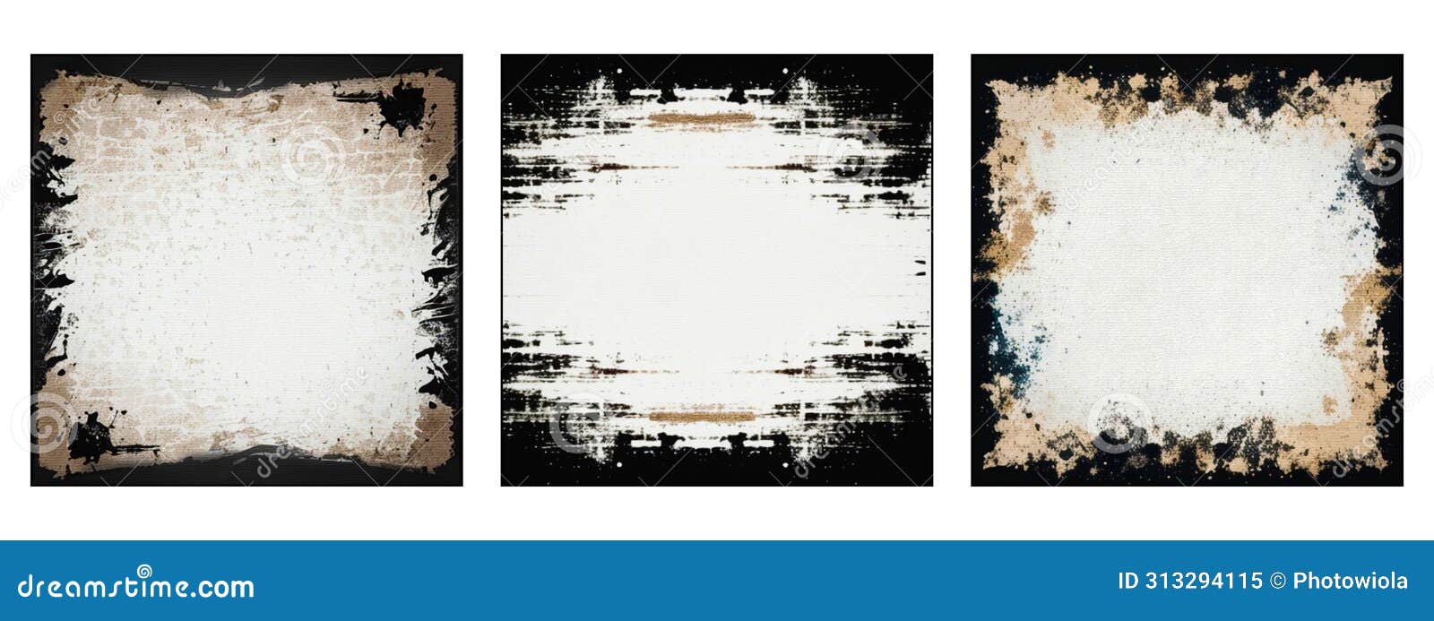 Set of 3 Old Paper Texture. for Use in Graphics. Stock Illustration ...