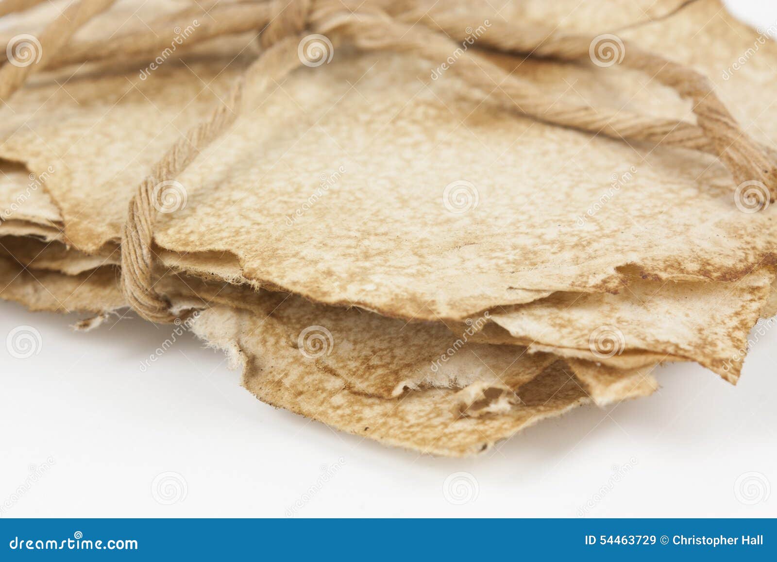 Old paper tied with string stock image. Image of brown - 54463729