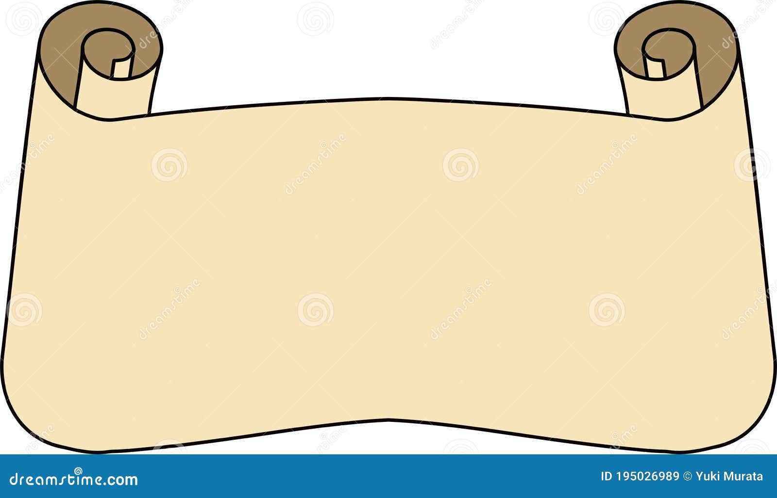 Old Paper Title scroll stock vector. Illustration of scroll - 195026989