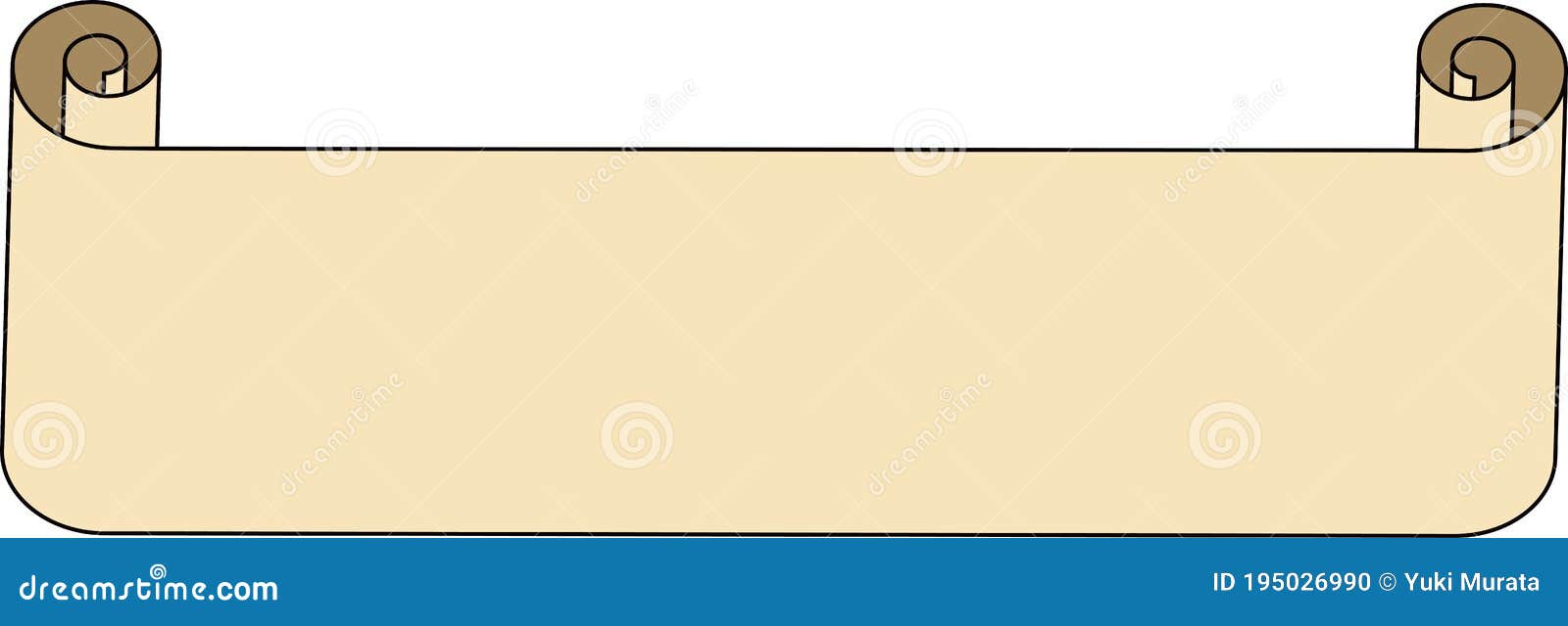 Old Paper Title scroll stock vector. Illustration of space - 195026990