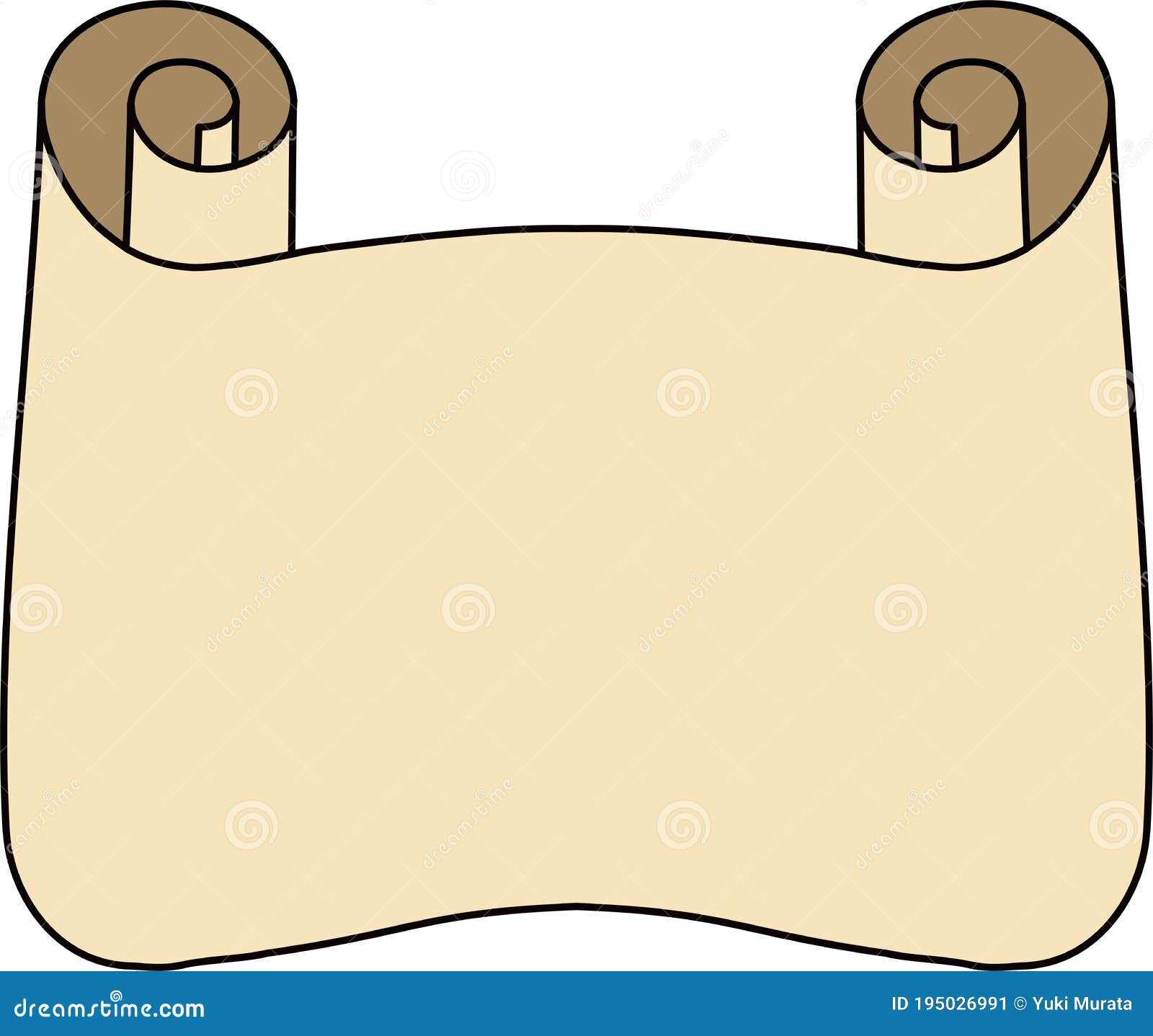 Old Paper Title scroll stock vector. Illustration of design - 195026991