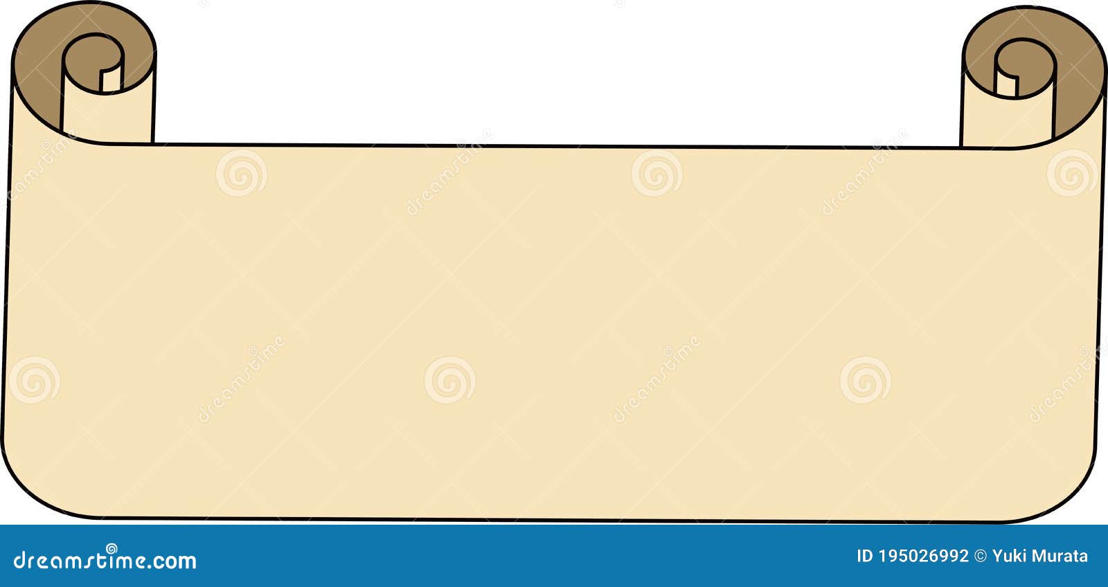 Old Paper Title scroll stock vector. Illustration of space - 195026992