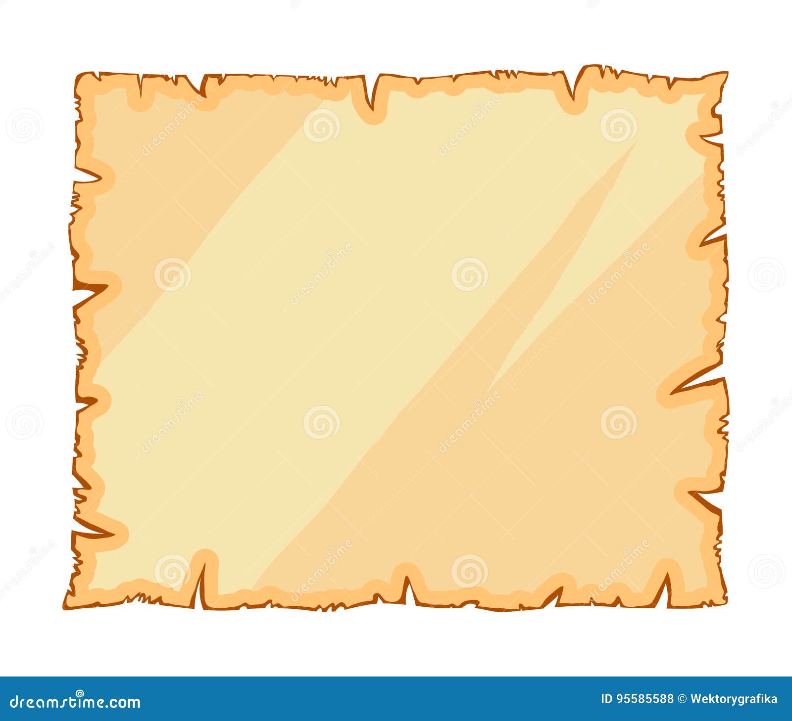Old Parchment Vector Magic Illustration, Game Papyrus Scroll Paper ...