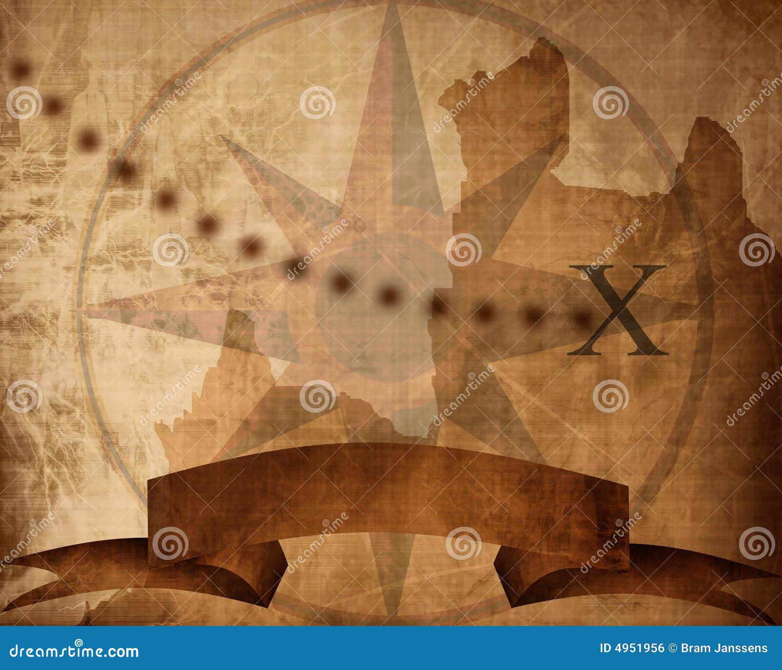 Old Paper With Treasure Map Royalty-Free Stock Image | CartoonDealer ...