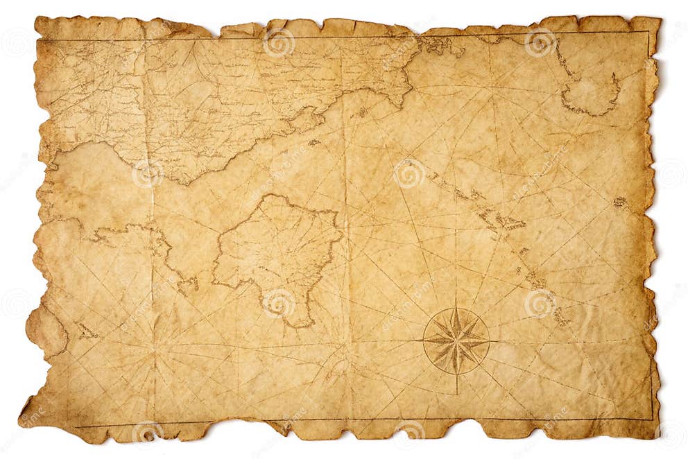 Old Paper or Treasure Map Texture Background Stock Illustration ...