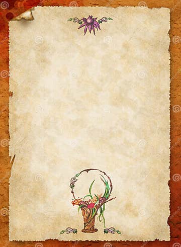 Old Paper with Victorian Patterns Stock Illustration - Illustration of ...