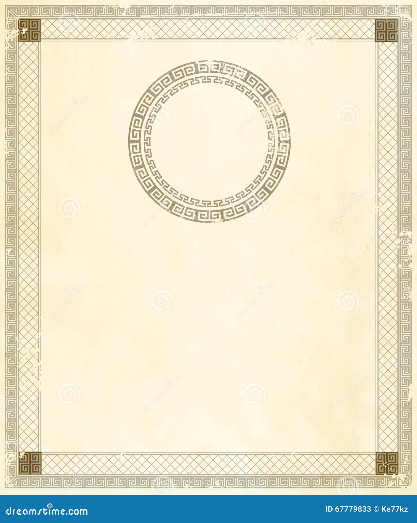 Old Paper with Vintage Borders. Stock Image - Image of vintage, aging ...