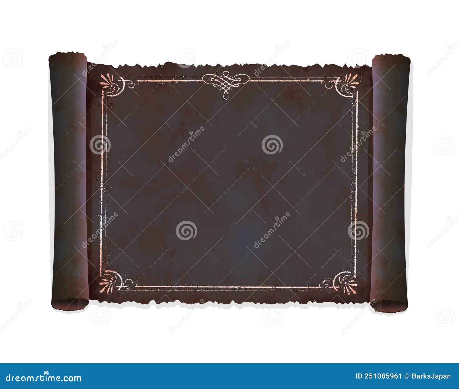 Old Paper with Vintage Ornament Frame Template Illustration Stock ...