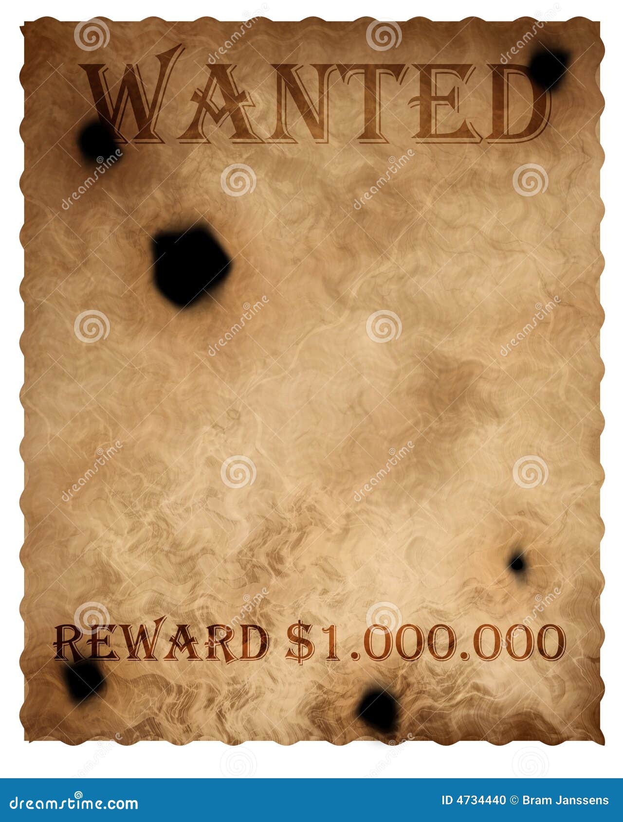 Old paper wanted sign stock illustration. Illustration of brown - 4734440