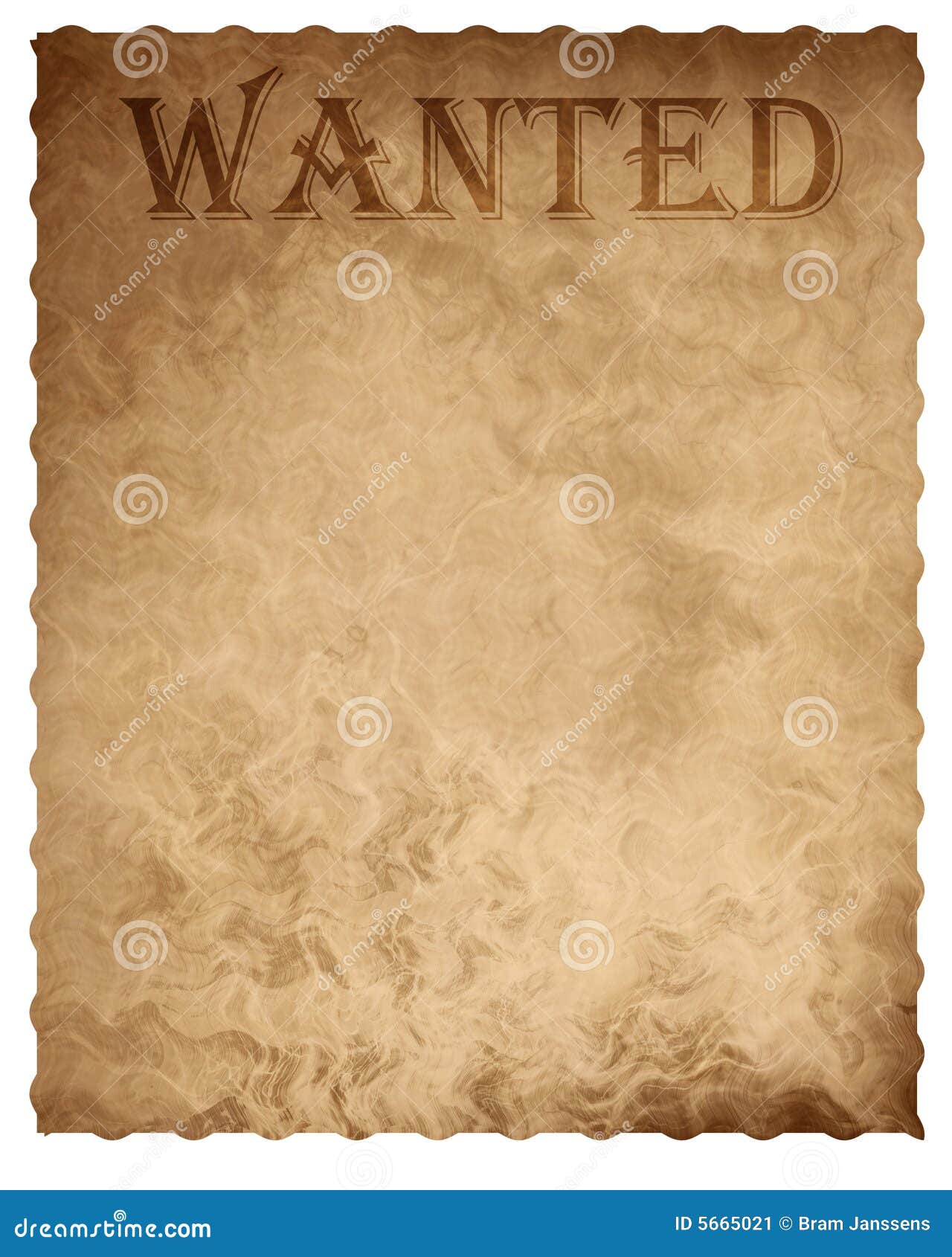 Old paper wanted sign stock illustration. Illustration of isolated ...