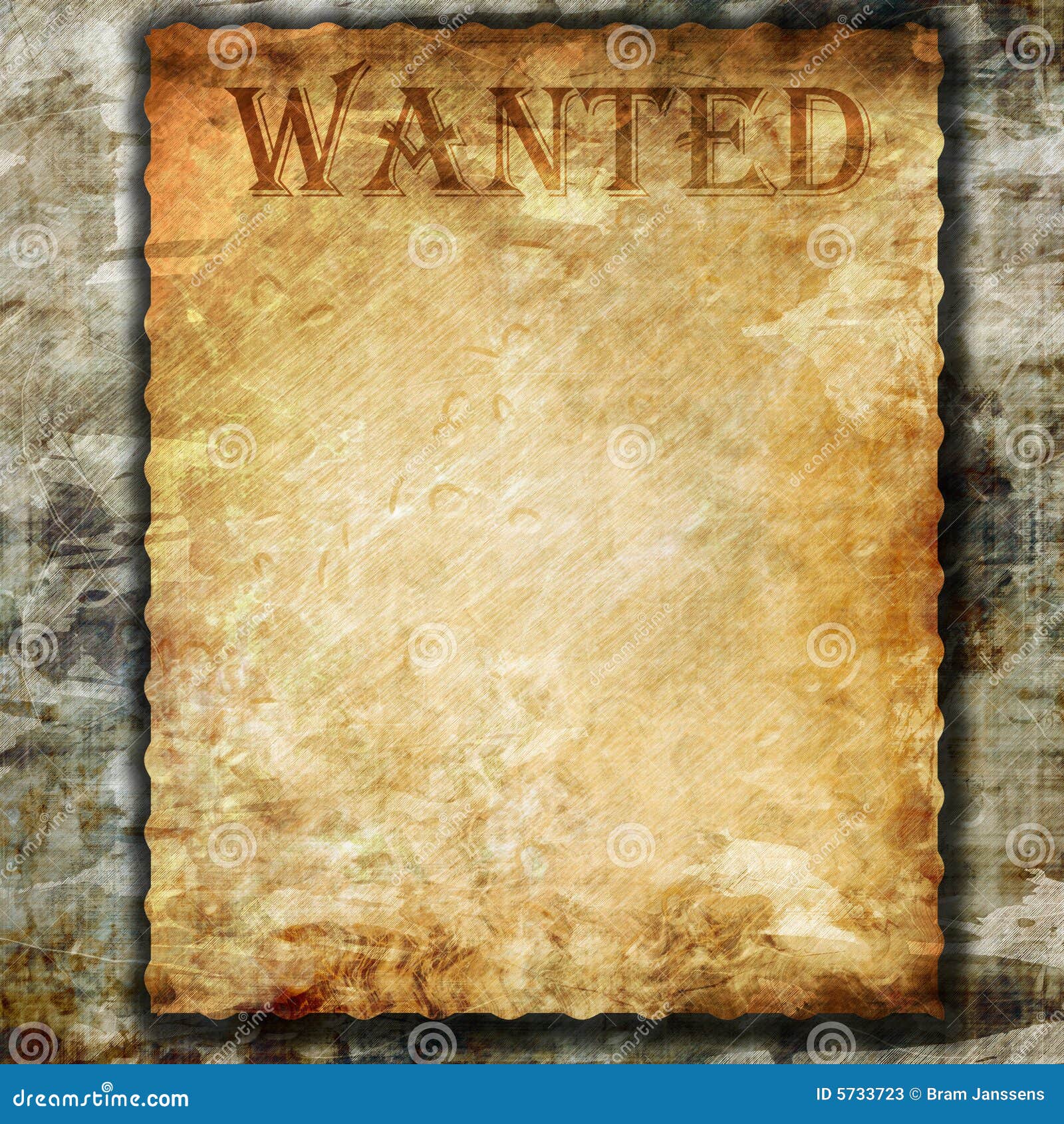 Old paper wanted sign stock illustration. Illustration of letter - 5733723