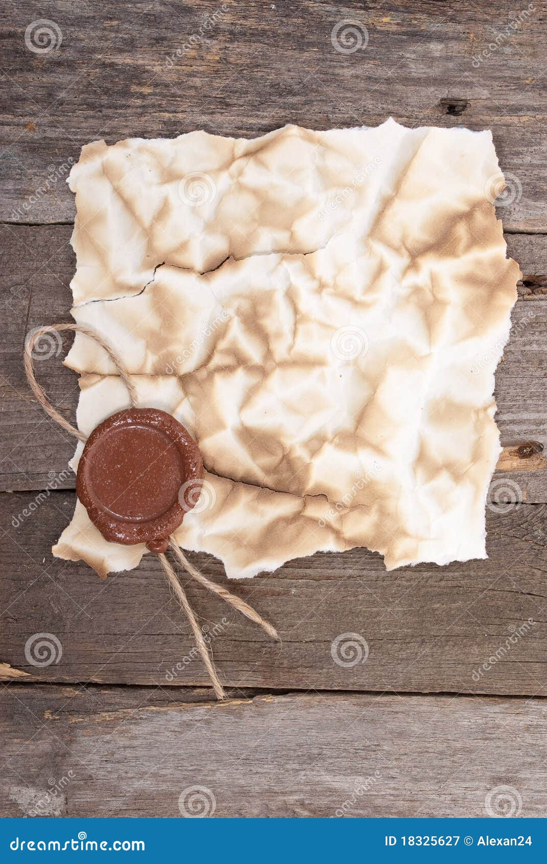 Old paper with a wax seal stock image. Image of ancient - 18325627