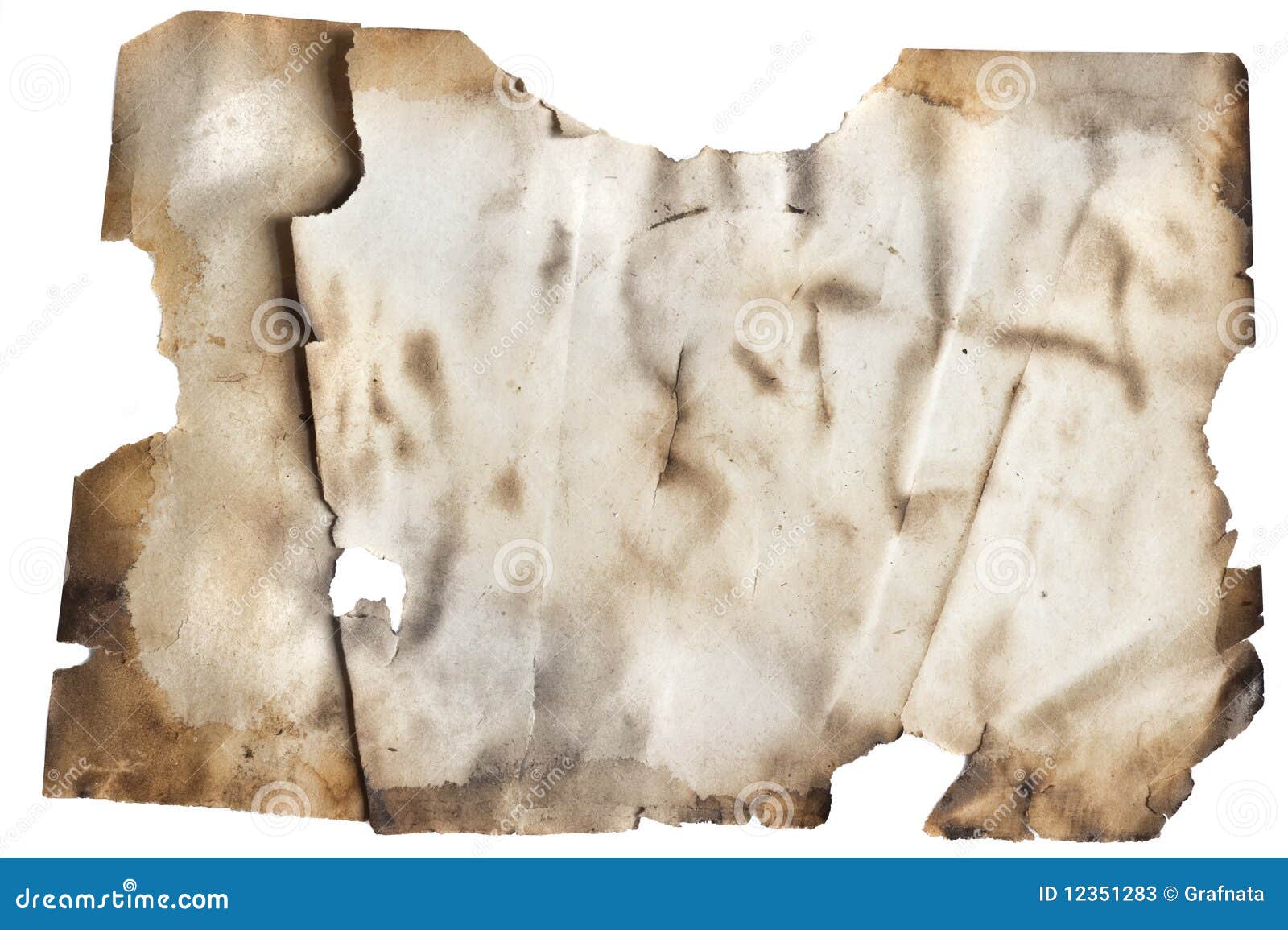 Old Paper on a White Background Stock Image - Image of background ...