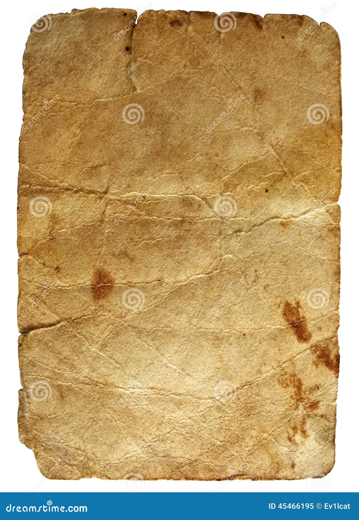 Old Paper on White Background Stock Image - Image of retro, stains ...