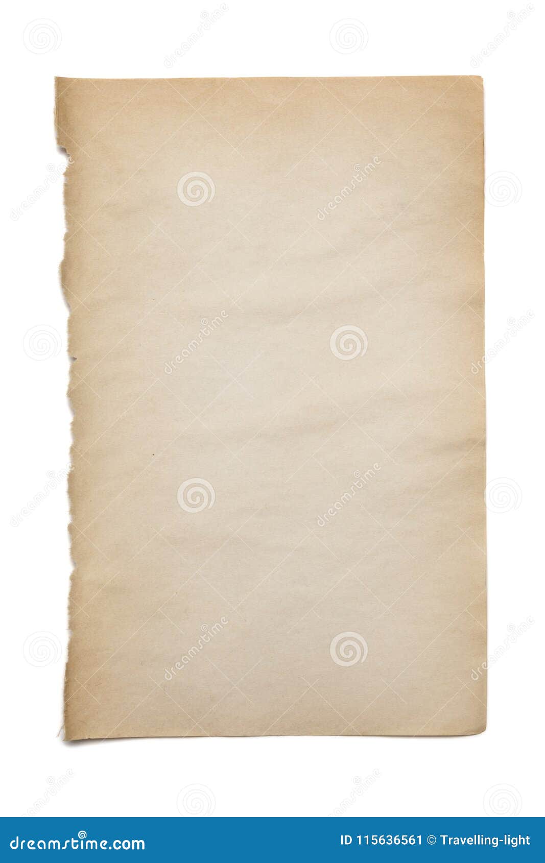 Old Paper on White stock image. Image of stained, empty - 115636561