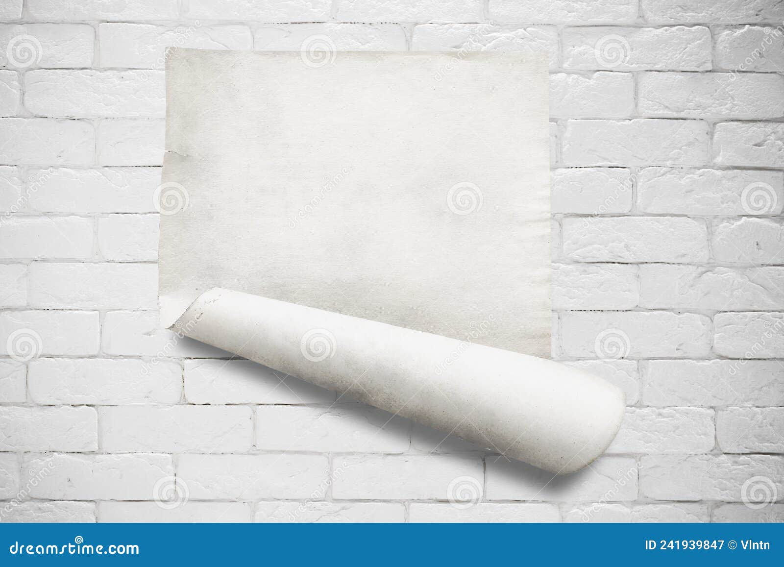 Paper on white wall stock image. Image of background - 241939847