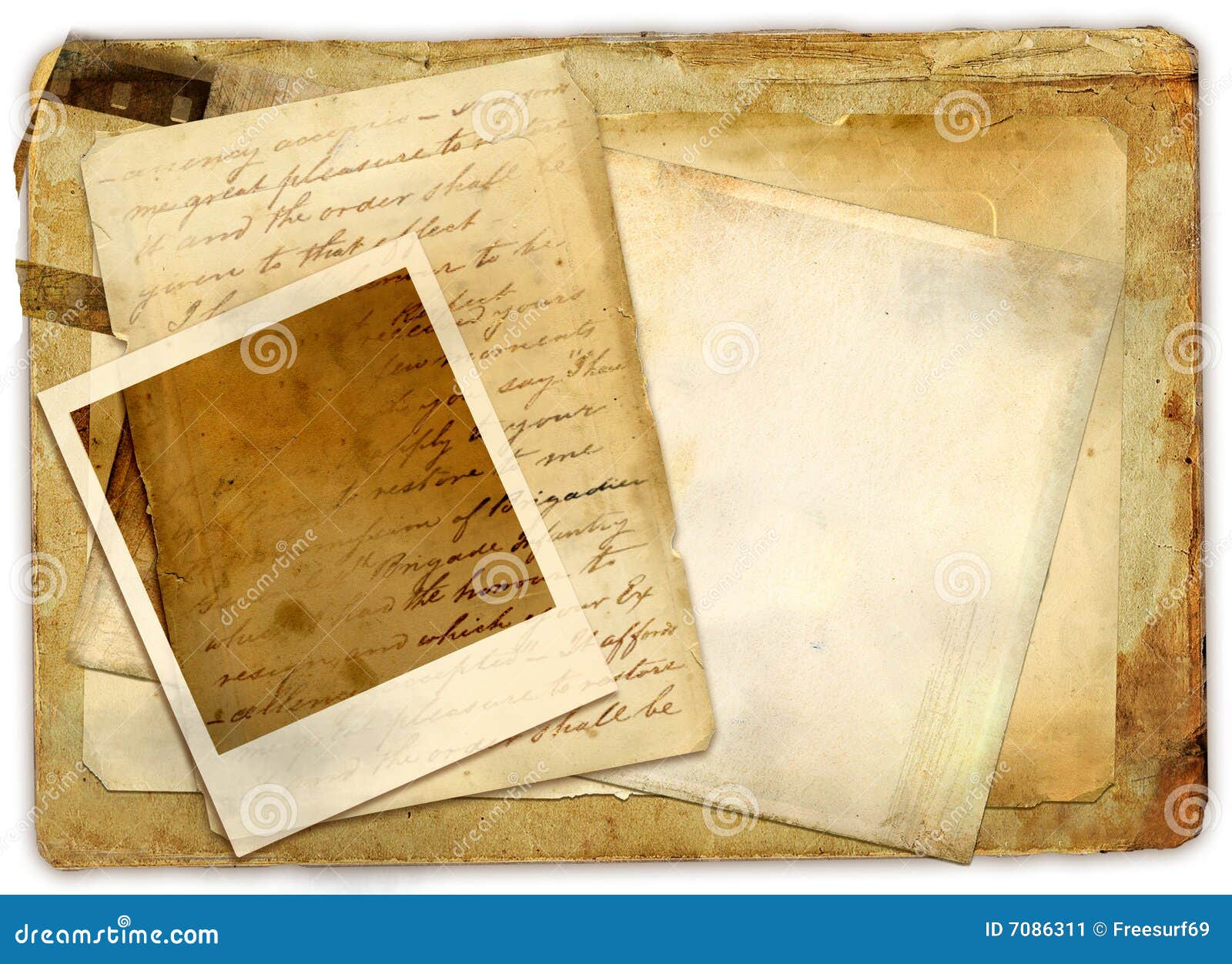 Old papers stock illustration. Illustration of border - 7086311