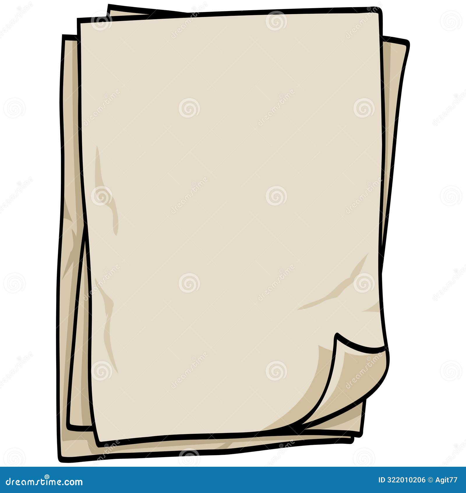 Old Papers Stack Vector Illustration Stock Vector - Illustration of ...