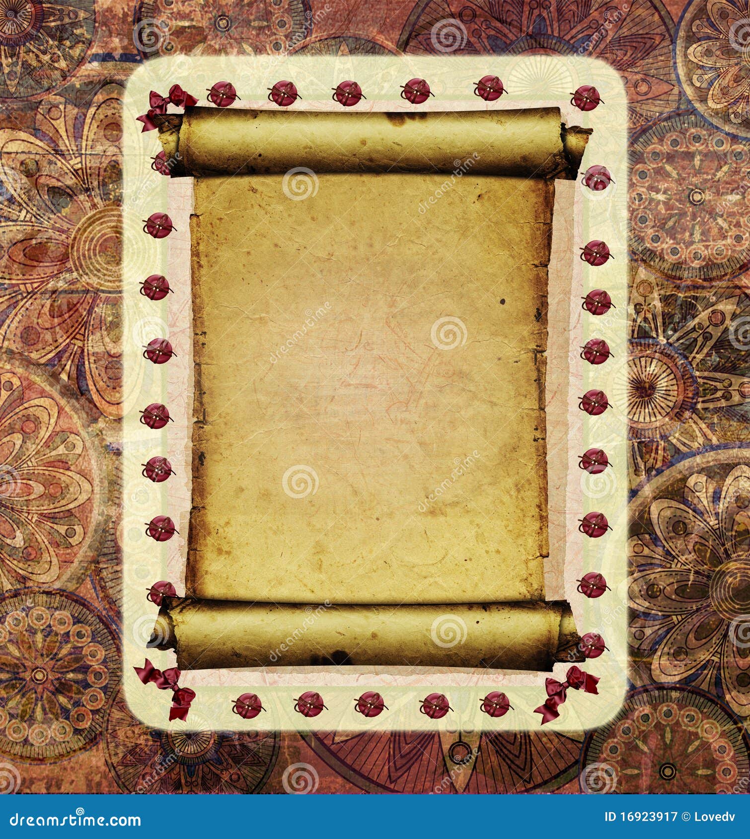 Old papyrus frame stock illustration. Illustration of framework - 16923917