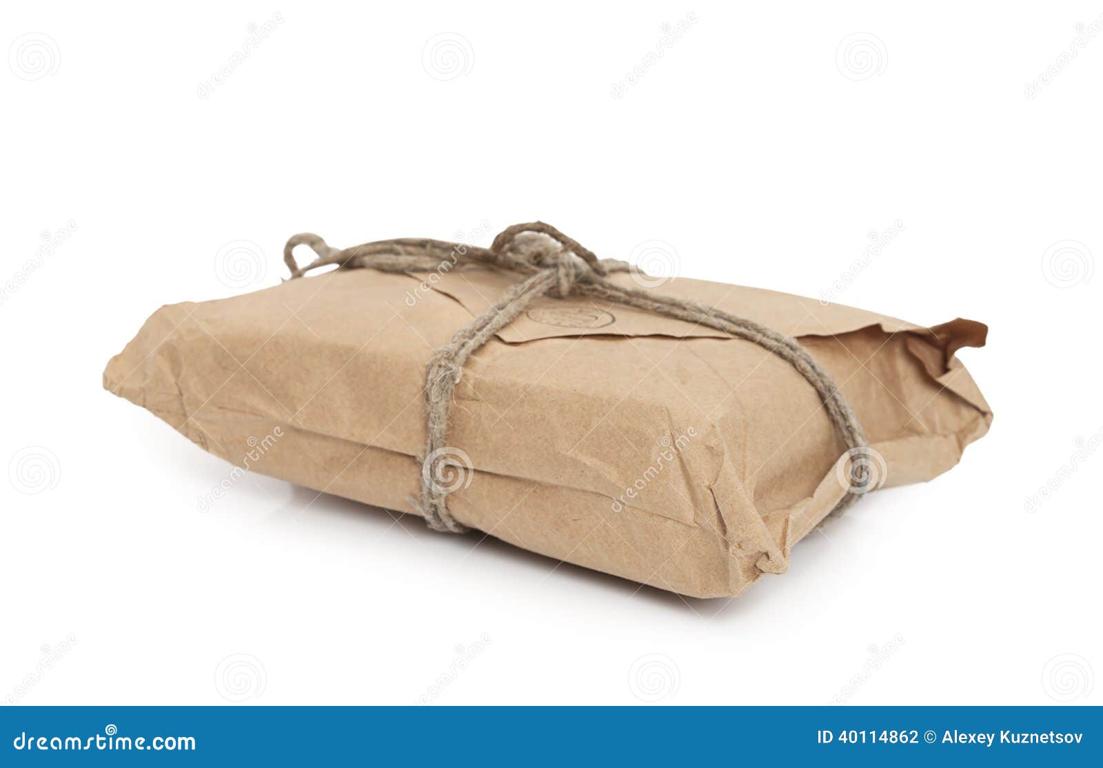 Old parcel over white stock photo. Image of paper, revival - 40114862