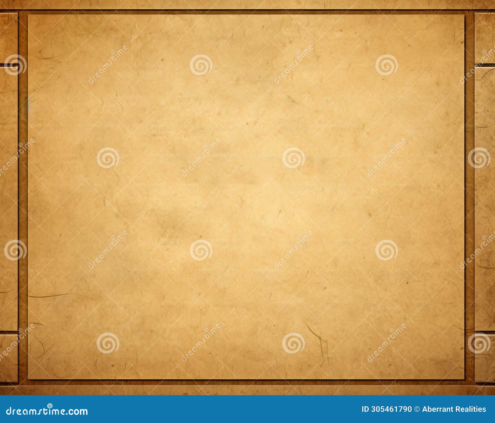 An Old Parchment Paper Background with a Square Frame Stock ...