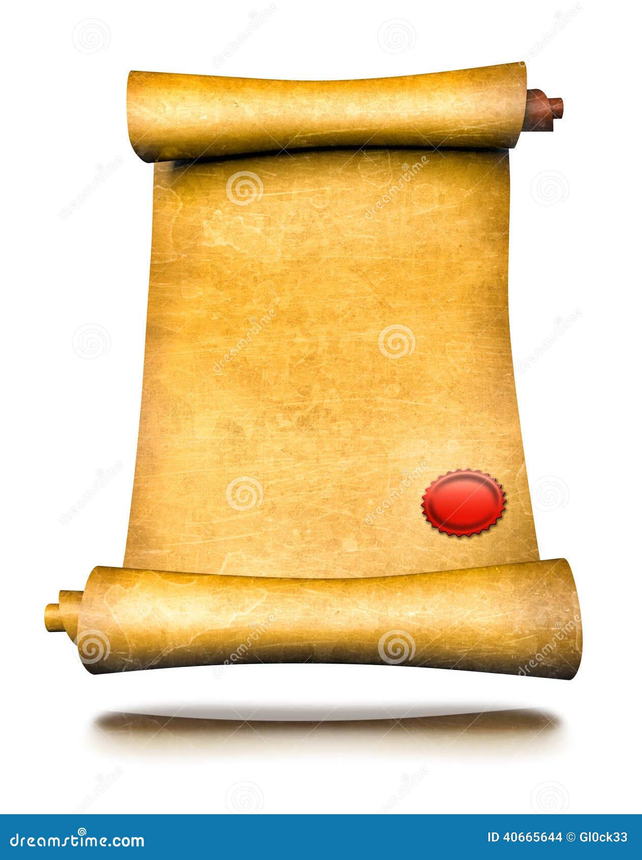 Old parchment paper scroll stock illustration. Illustration of ...