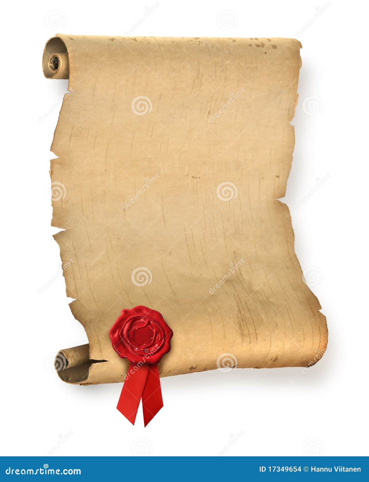 Old Parchment With Red Wax Seal Royalty-Free Stock Photography ...