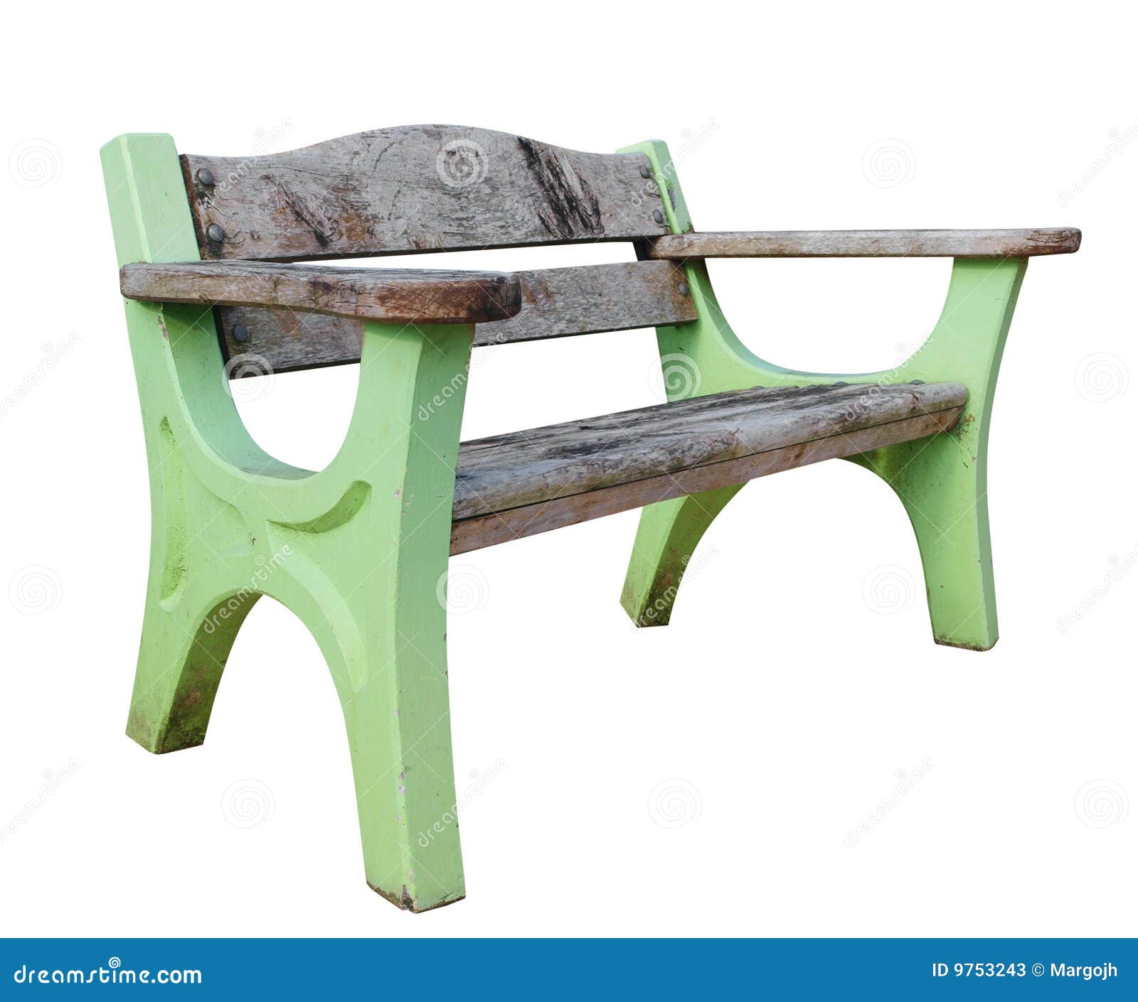 Old Park Bench stock image. Image of slats, color, place - 9753243