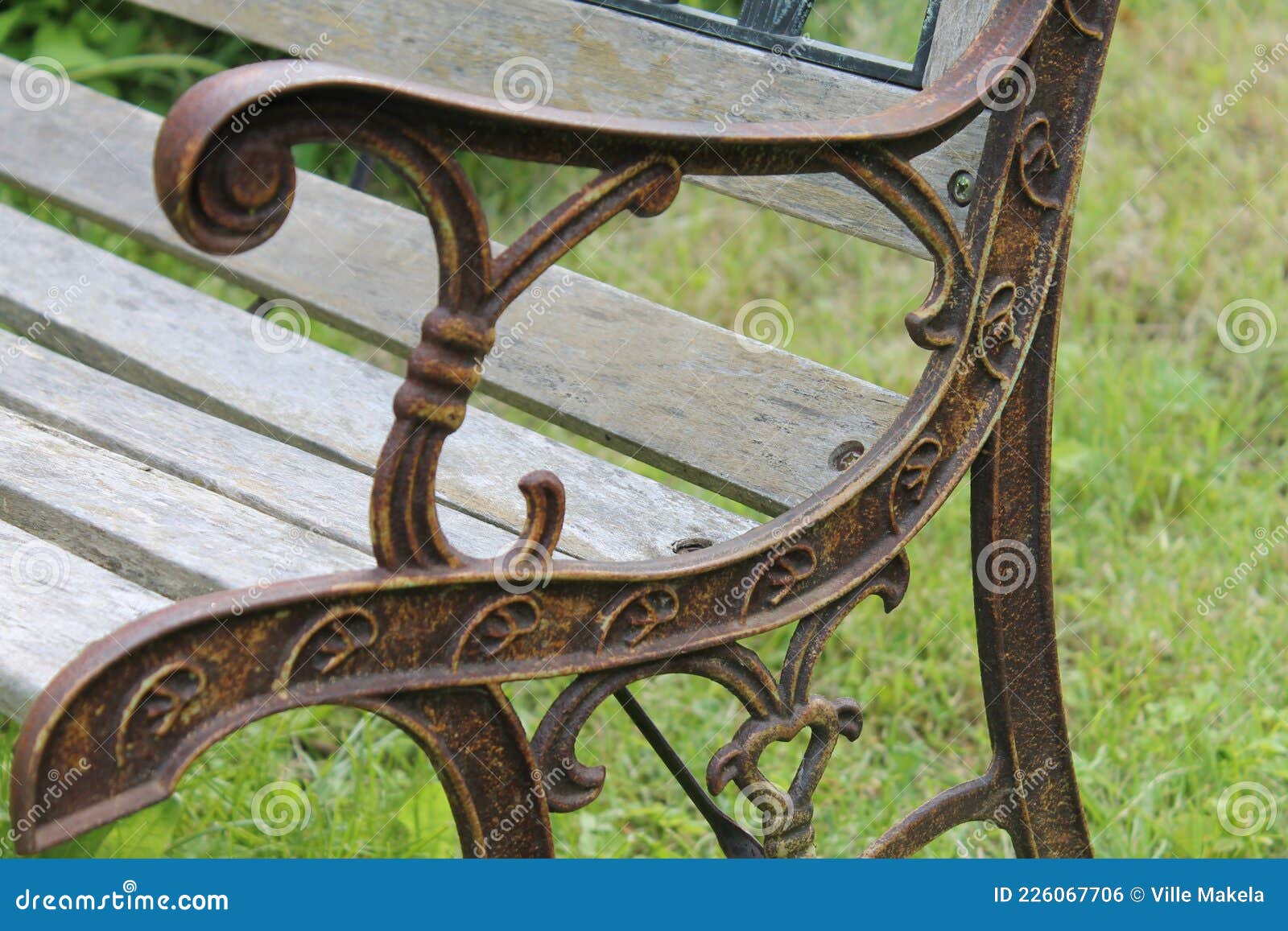 An Old Park Bench in the Middle of the Park Stock Photo - Image of room ...