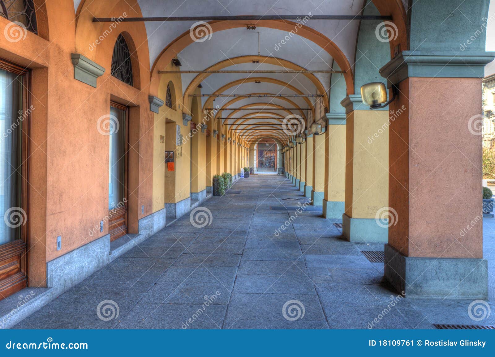 Old Passage in Alba, Italy. Stock Image - Image of entrance, italian ...