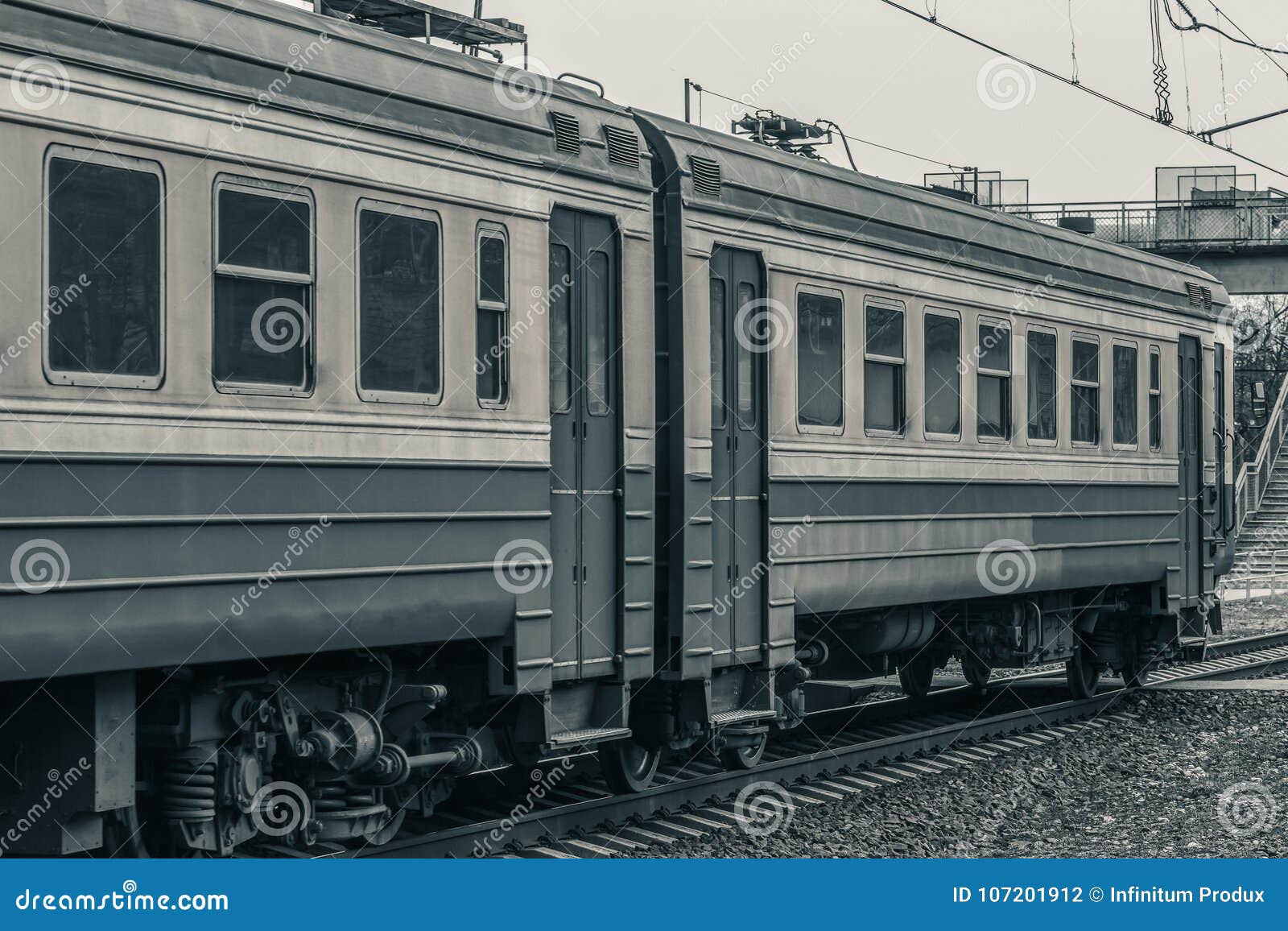 Old passenger train stock photo. Image of moving, rail - 107201912