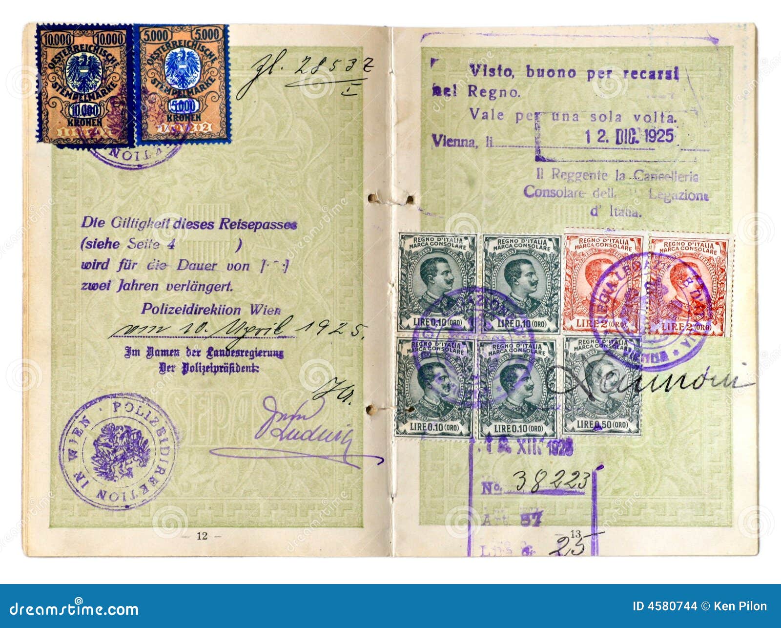 Old Passport stock photo. Image of control, travel, border - 4580744