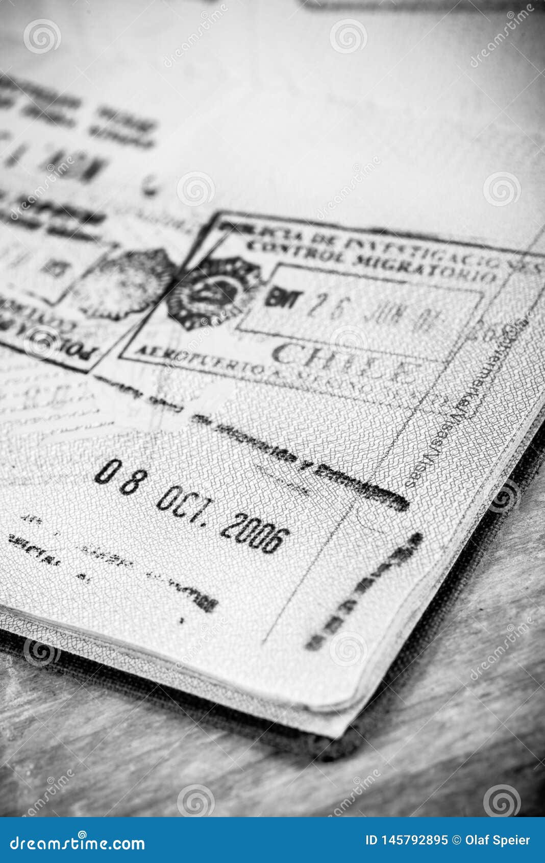 Old Passport Full of Stamps Stock Image - Image of foreign, legal ...