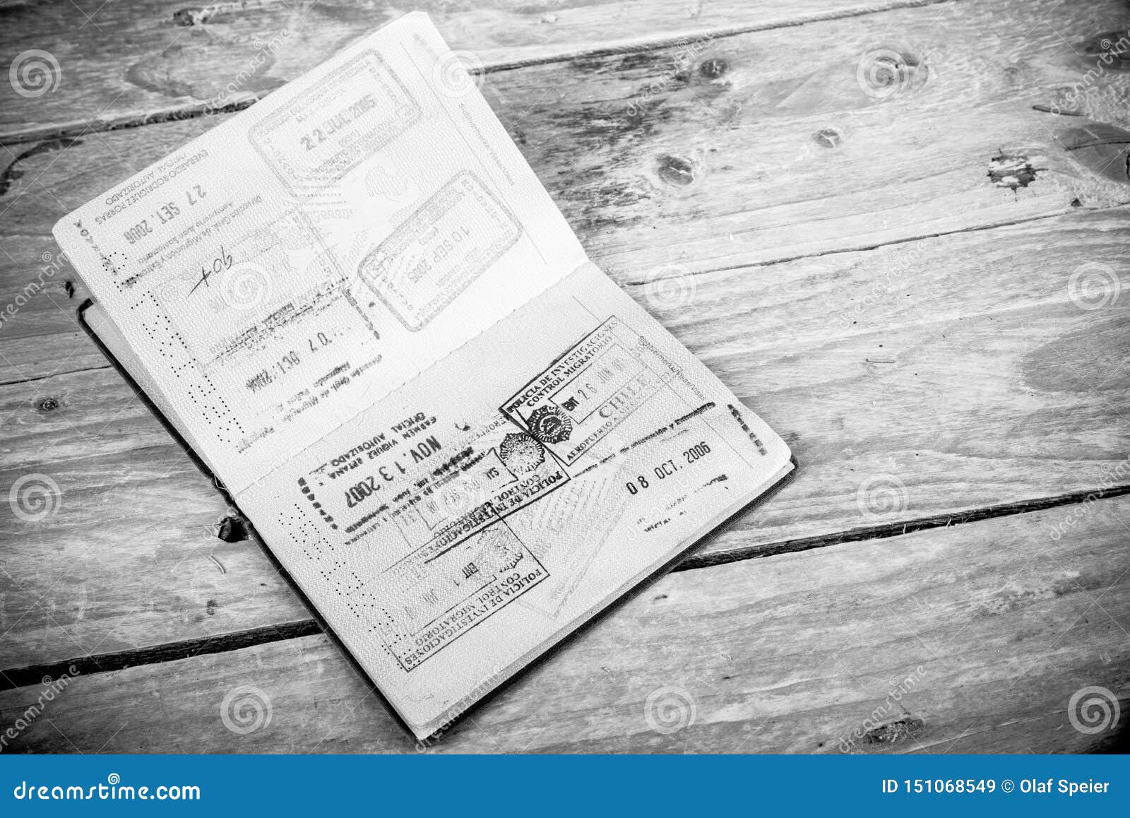 Old Passport Full of Stamps Stock Image - Image of airport, page: 151068549