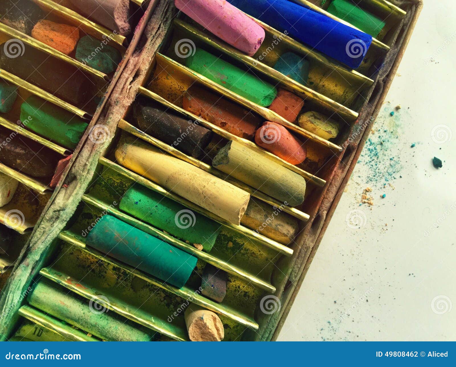 Old pastels stock photo. Image of pieces, daylight, blue - 49808462