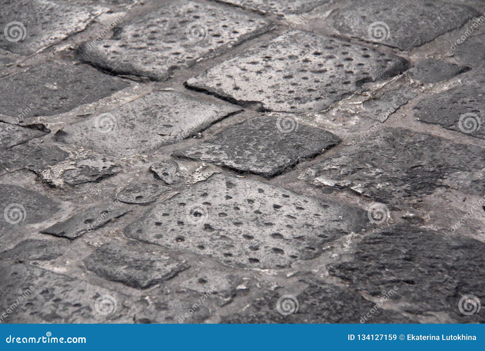 The Bricks Are Gray And Red In The Old Masonry. House Wall. Surface ...