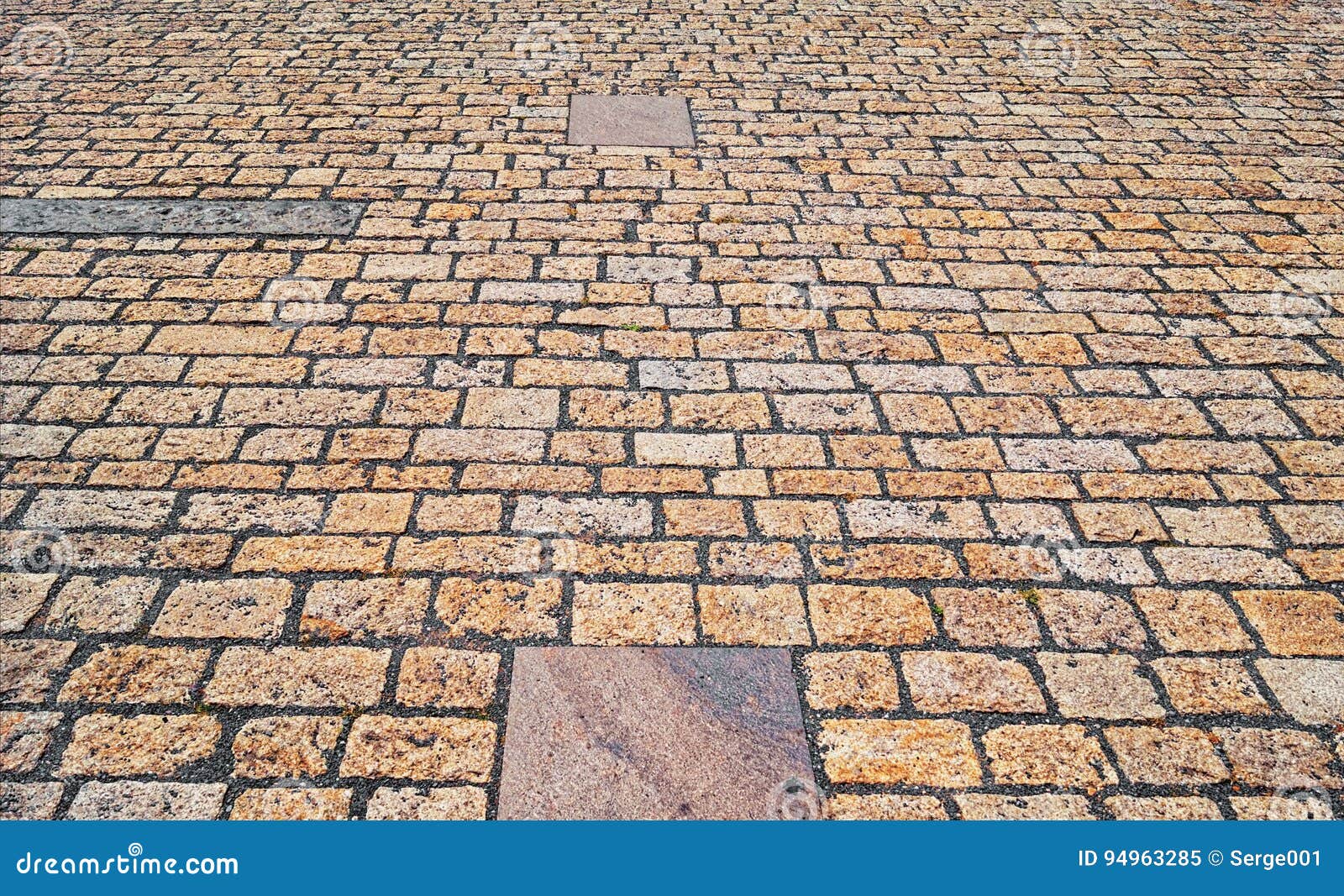 Old Pavement from Colored Stones. Abstract Background or Texture Stock ...