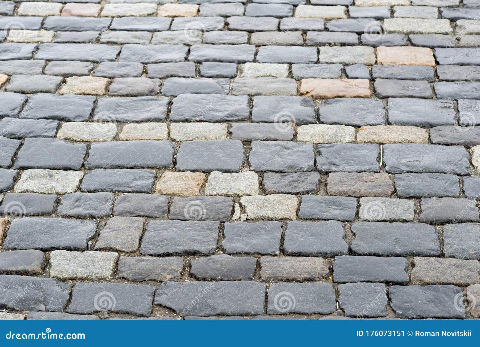 Old Paving Stones Close- Up of Rectangular Stone Bricks. Textured ...