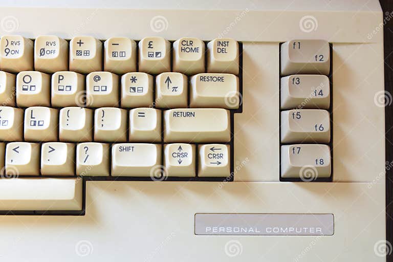 Old PC keyboard stock image. Image of technology, computer - 75978173