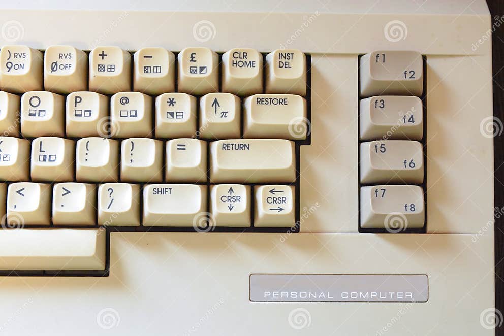Old PC keyboard stock image. Image of technology, computer - 75978173