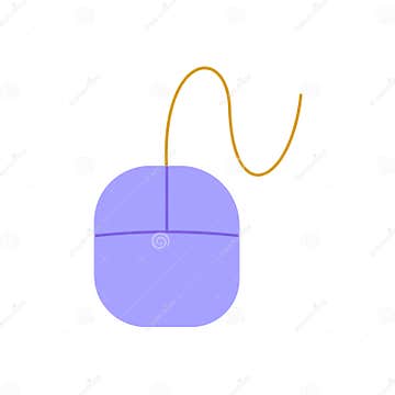 Old Pc Style Computer Mouse Isolated Vector Illustration on White ...