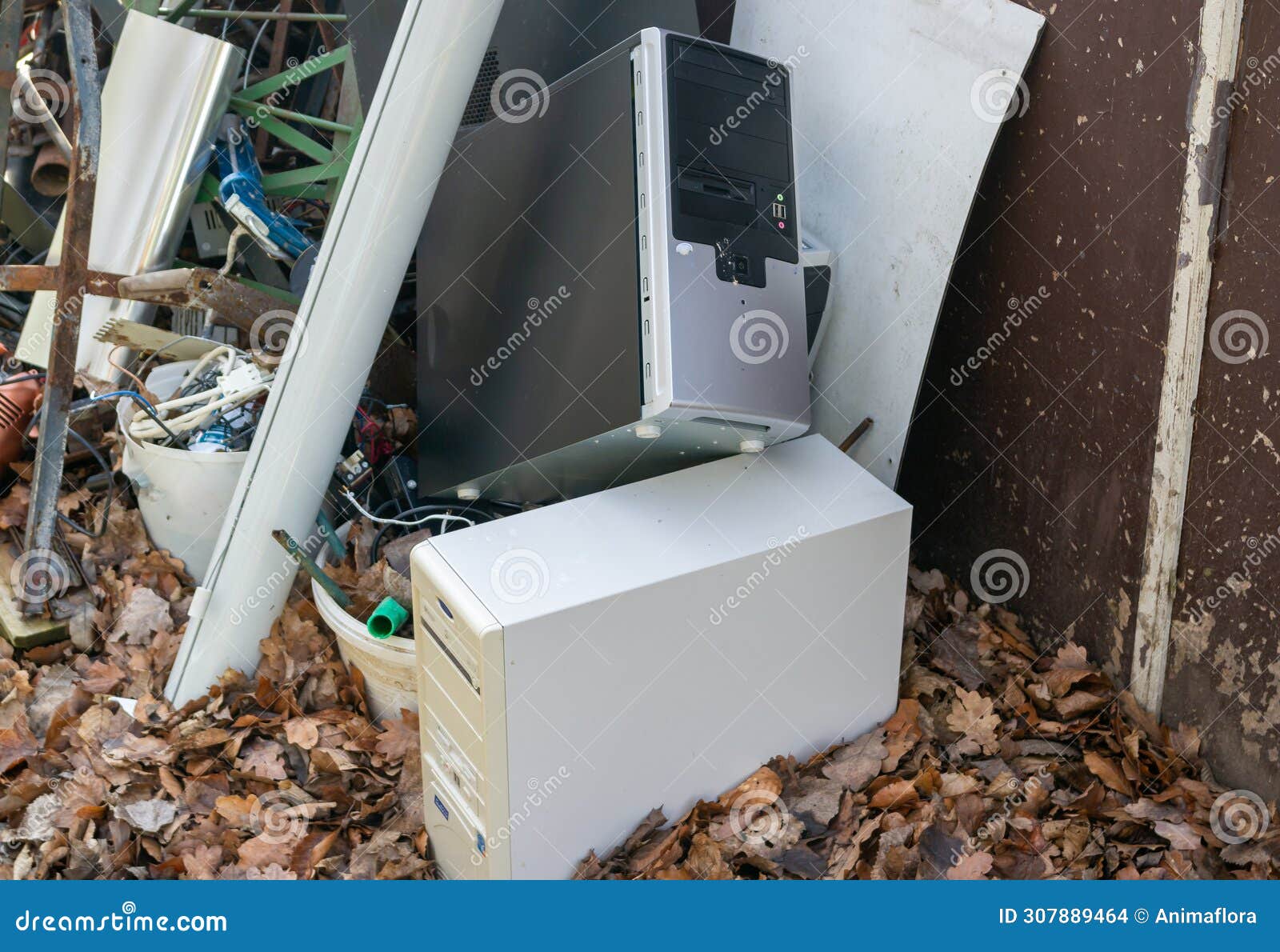 Old PC Tower Electronic Waste for Recycling Stock Photo - Image of ...