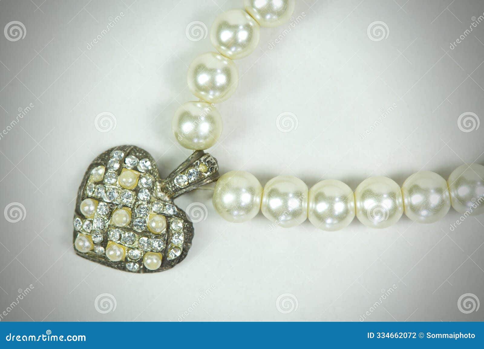 Old Pearl Necklace Isolated on White Stock Photo - Image of pearl ...