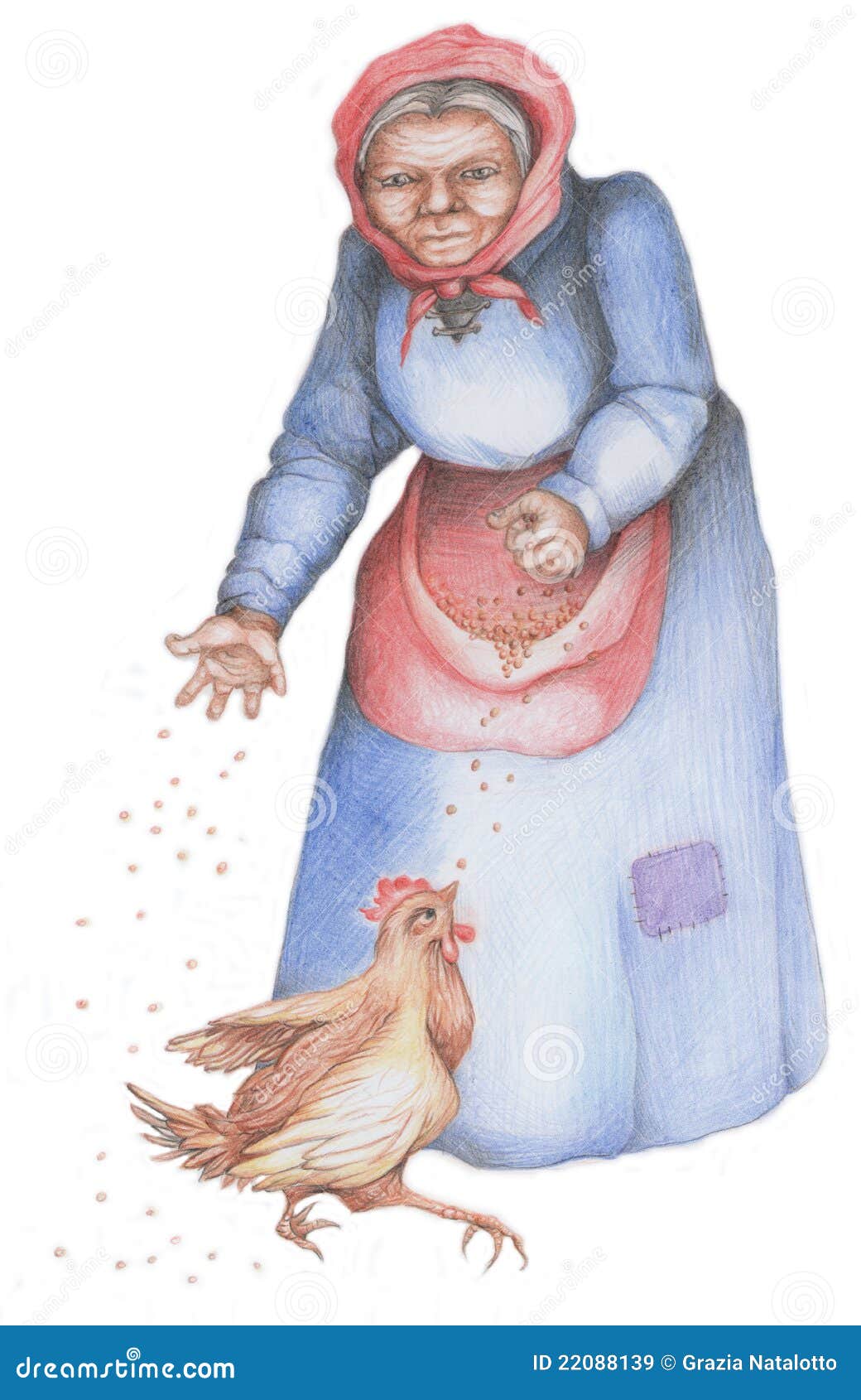 Old peasant woman stock illustration. Illustration of wisdom - 22088139