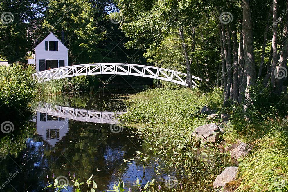 Old pedestrian bridge stock image. Image of river, quaint - 3071155