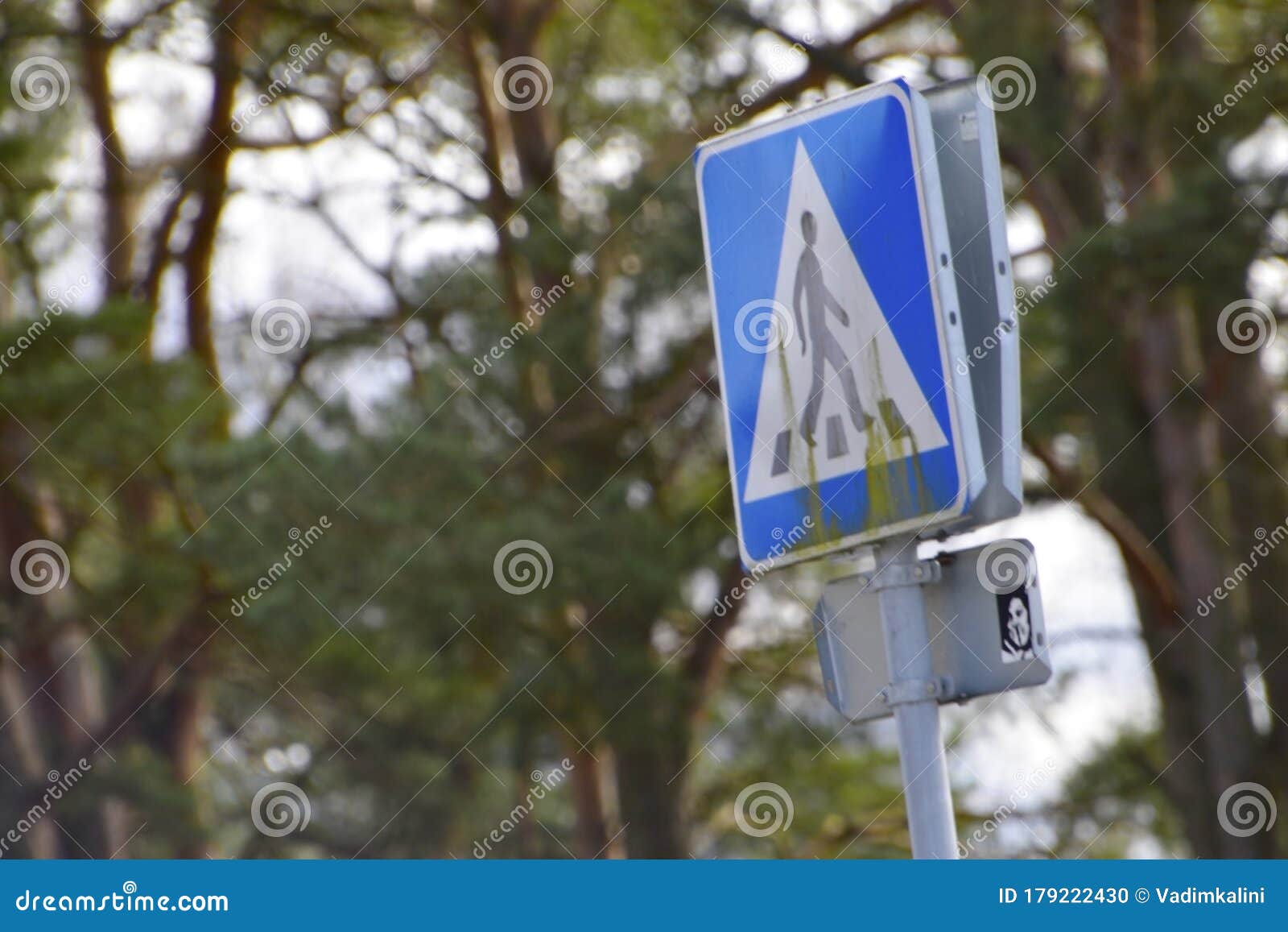 Old Pedestrian Walk Road Sign. Stock Photo - Image of sign, road: 179222430