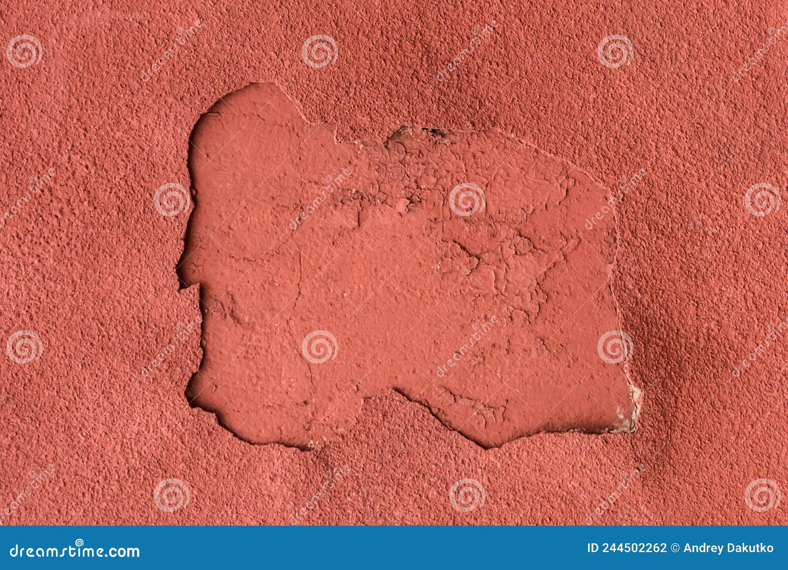 Old Peeling Red Plaster with Weathered Worn Wall Texture Background ...