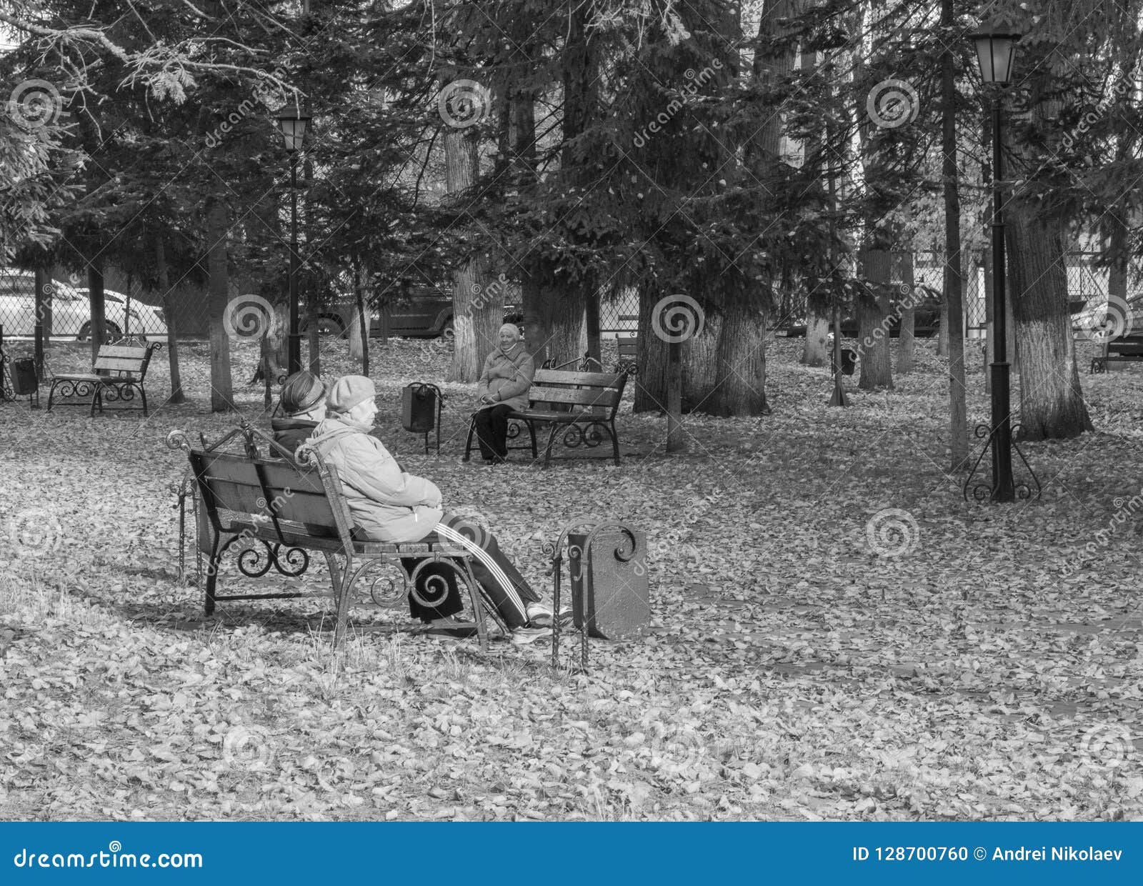 Old People on a Bench in the Park Editorial Image - Image of relaxation ...