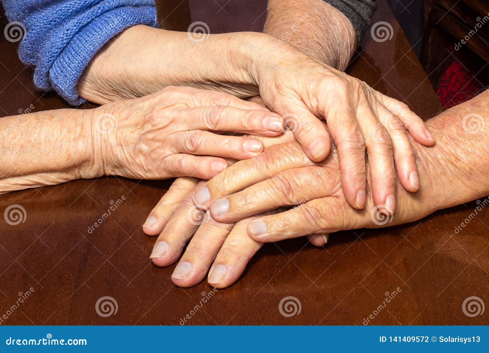 Old People Holding Hands. Closeup. Stock Photo - Image of older, close ...